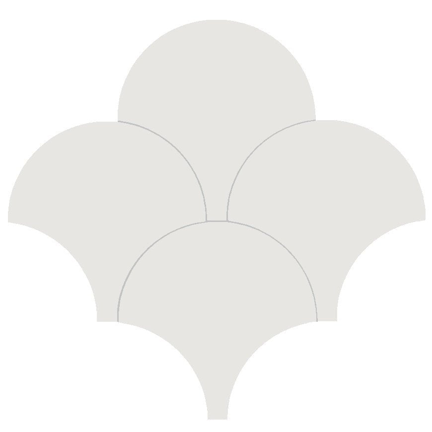 Mission Arabesque Clam 8" Fish Scale Encaustic Cement Tile – Avente Tile